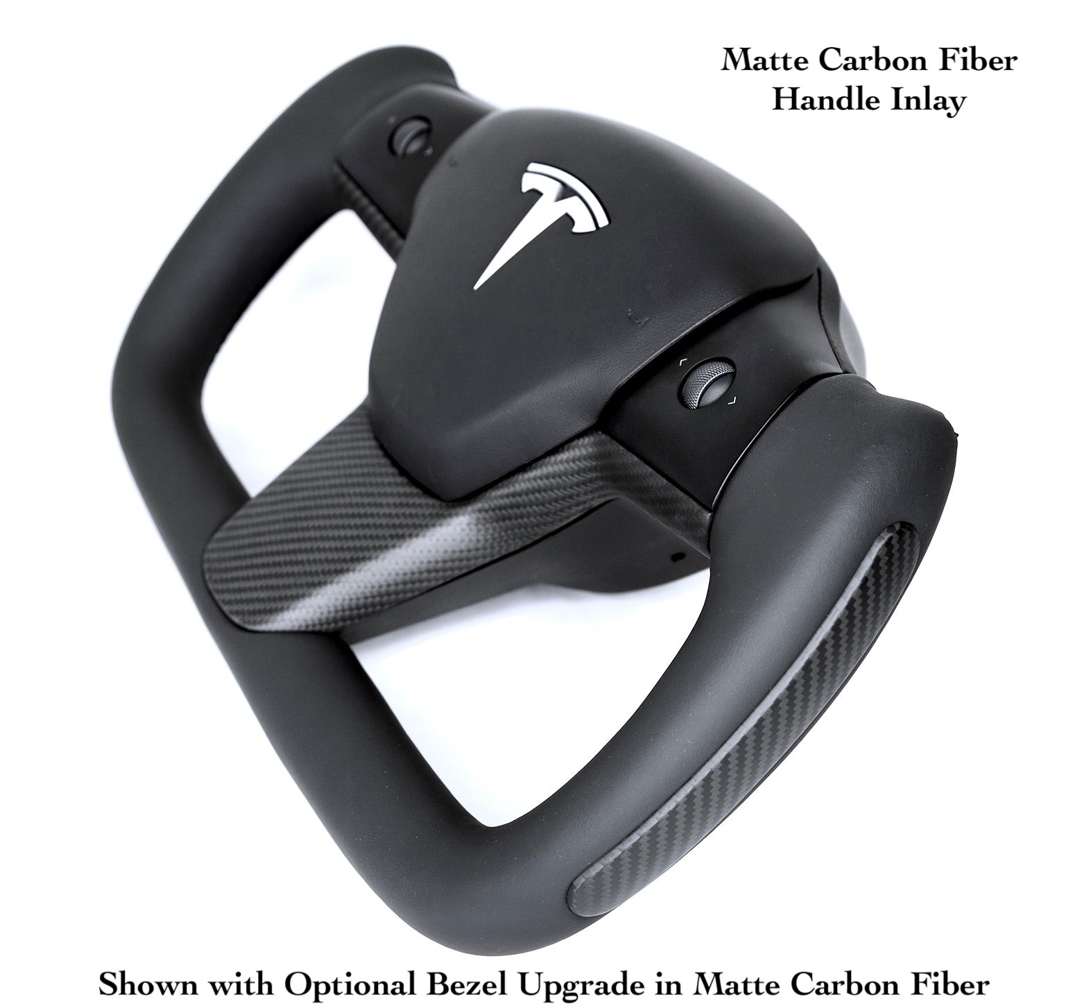 Model 3 & Y Rounded Base Heated Yoke Steering Wheel - Real Molded Carb ...