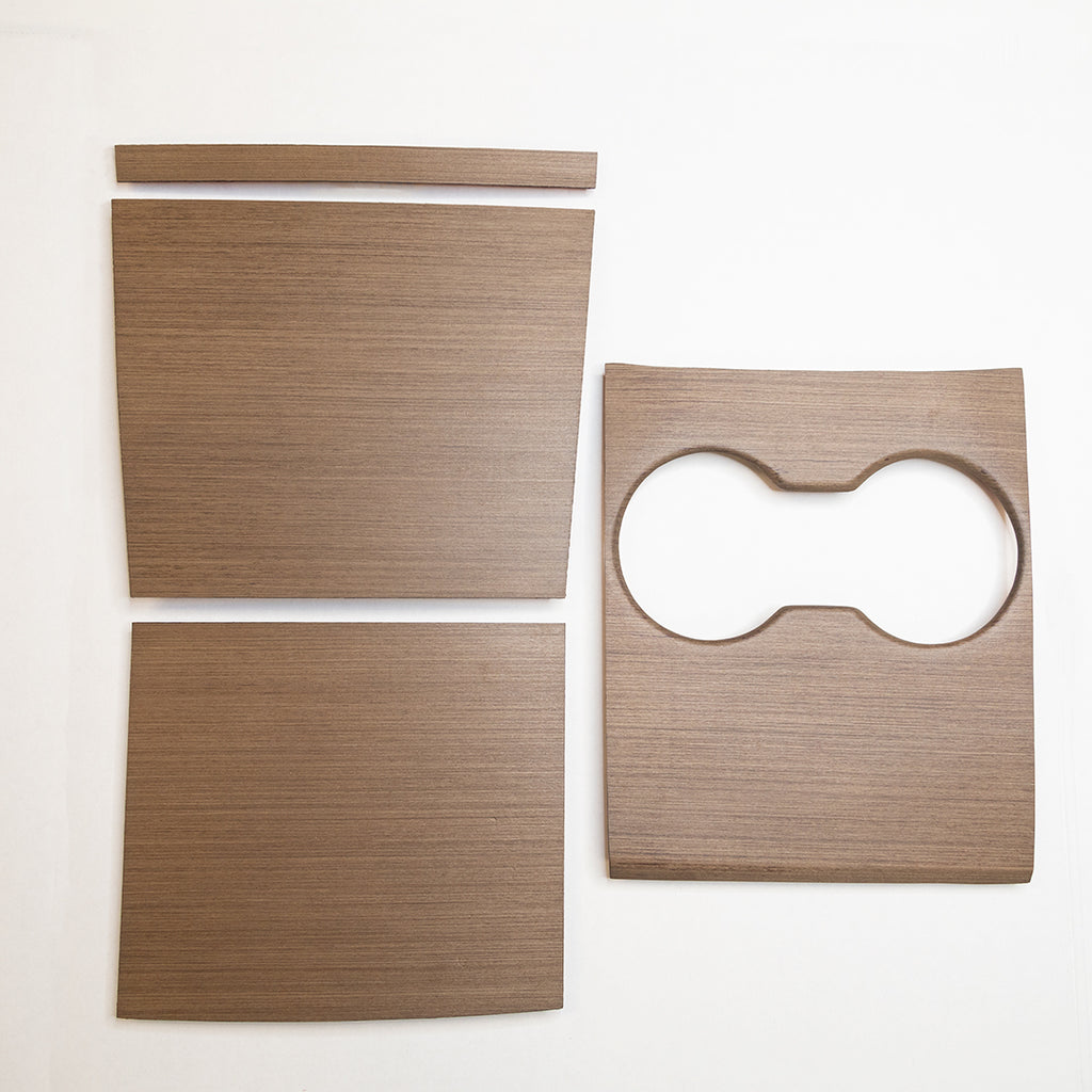 Model 3 & Y Center Console Overlays (Gen. 1) - Real Open-Pore Wood Ven ...