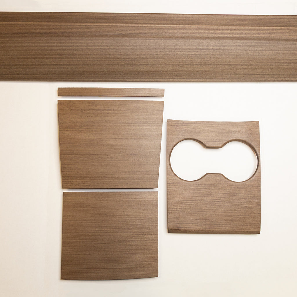 Model 3 & Y Center Console Overlays (Gen. 1) - Real Open-Pore Wood Ven ...