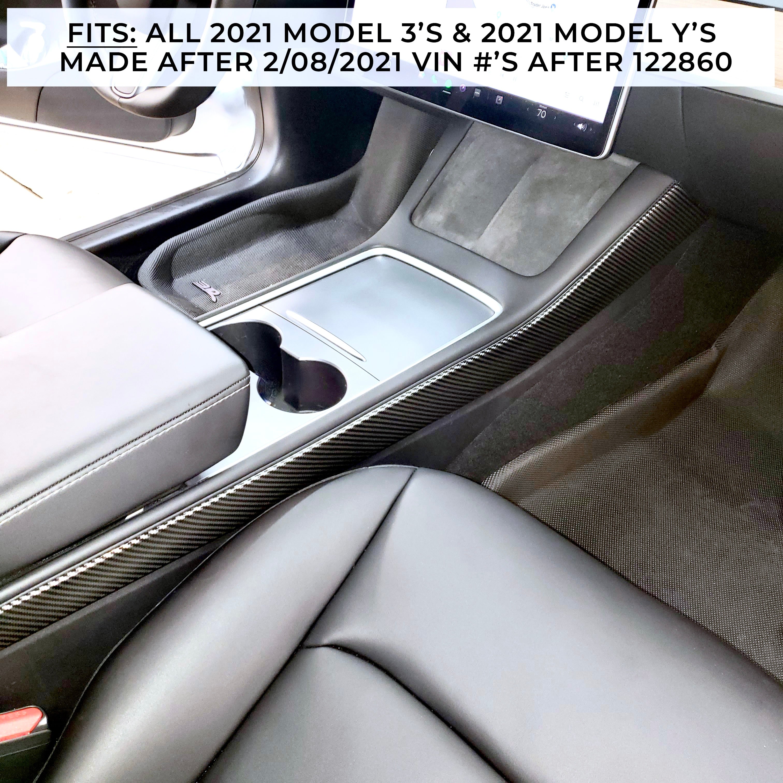 2021-2023 | Model 3 & Y Center Console Side Panel Caps (Gen. 2) - Vari ...