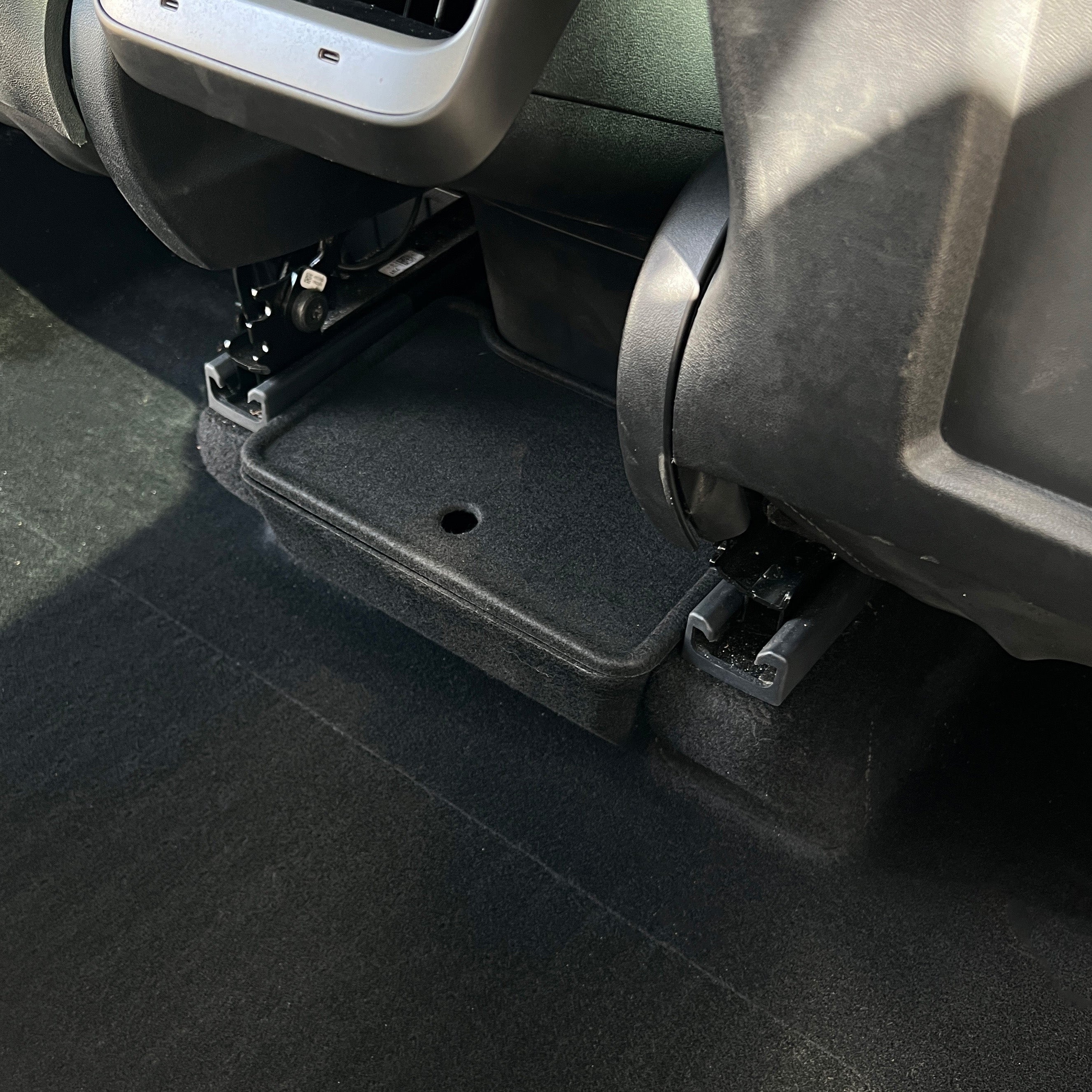 2020-2025 | Model Y Back Seat Storage Box with Lid - Fully Flocked ...