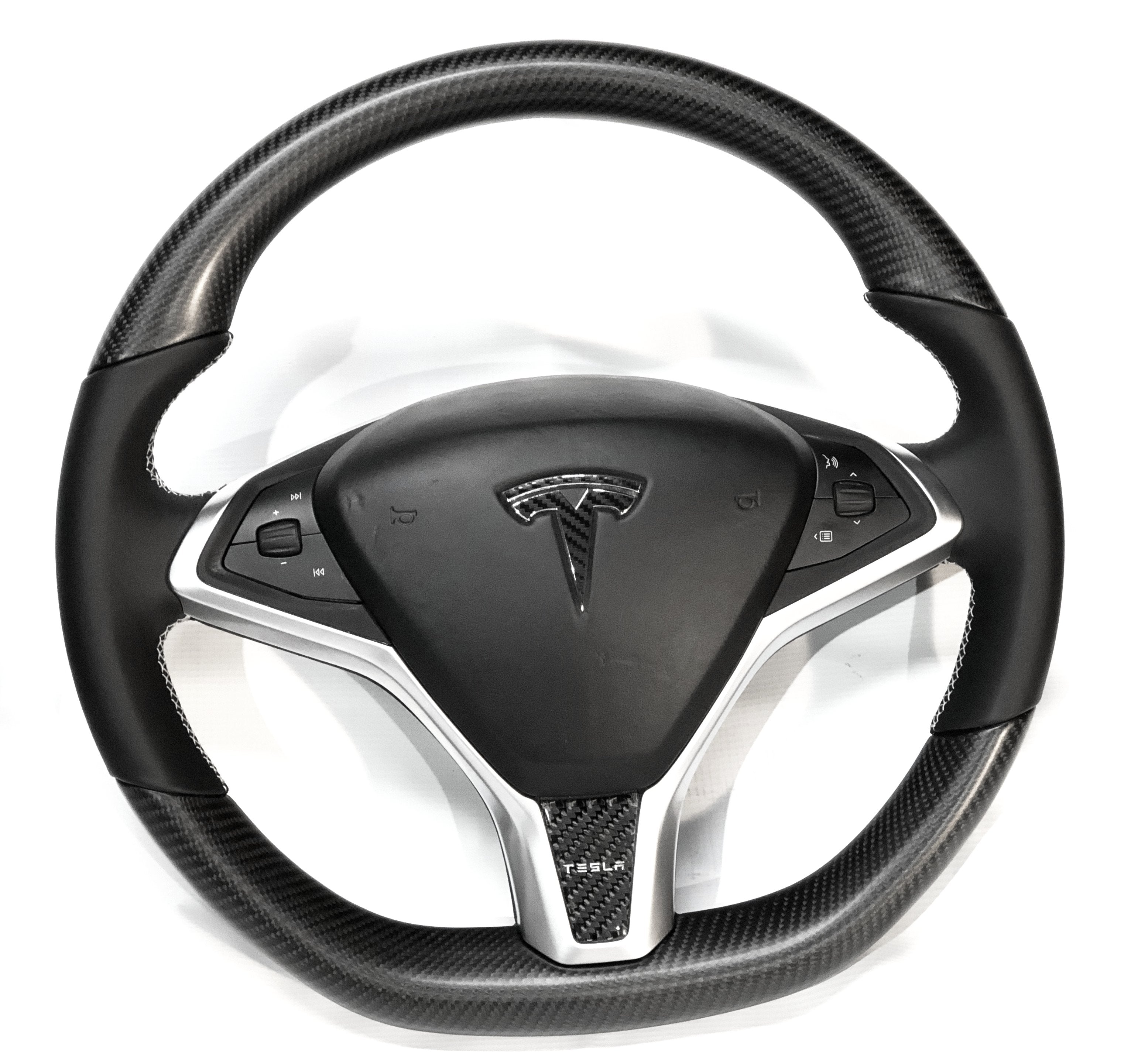 2012-2021 Model S & X Steering Wheel - Real Molded Carbon Fiber Matte ...