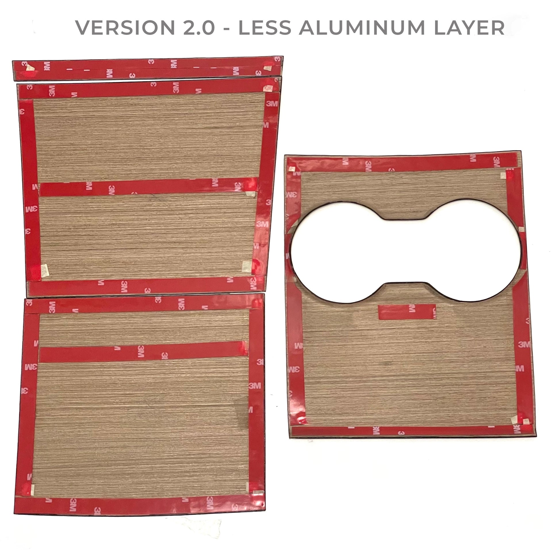 Model 3 & Y Center Console Overlays (Gen. 1) - Real Open-Pore Wood Ven ...